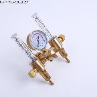 China Brass Dual Output Argon Gas Regulator Flow Meter with CGA580 Inlet and 5/8 Outlet for sale