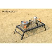 China Black Folding Campfire Grill Portable Heavy Duty Camp Grill Grate for Outdoor Camping for sale