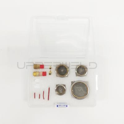 China OBM Customized WP-17/18/26 TIG Welding Torch Accessories Champagne Clear Nozzle Wedge Collet Gas Lens for sale