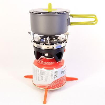 China Camping Pots and Pans Outdoor Gas Stove for Picnic Heat Collectors Cookers Windproof for sale