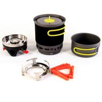China Camping Pots and Pans Outdoor Gas Stove for Picnic Heat Collectors Cookers Windproof for sale