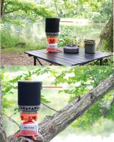 China Poly Outdoor Stove Wind-Resistant 1600W Picnic Gas Stove with Integrated Pot and Bowl for sale
