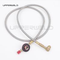 China Stove Burner Silver Gas Refill Valve Stainless Steel Line Regulating Valve 1m Length for sale