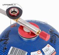 China Stove Burner Silver Gas Refill Valve Stainless Steel Line Regulating Valve 1m Length for sale