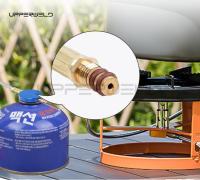 China Stainless Steel Camping Gas Cylinder Connector Burner Stove Adapter for Backpacking for sale