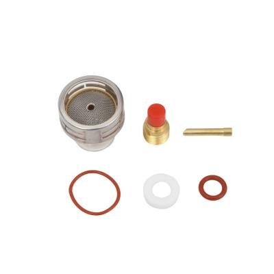 China WP9 20 Welding Torch Pyrex Glass Cup Kit 16 54NQCN 2.4MM Gas Lens Wedge Collect Easy for sale