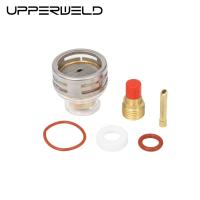 China WP9 20 Welding Torch Pyrex Glass Cup Kit 16 54NQCN 2.4MM Gas Lens Wedge Collect Easy for sale