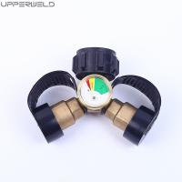 China Outdoor Propane Tank Y-Splitter with Level Indicator Gauge and QCC-1 Thread Outlet for sale
