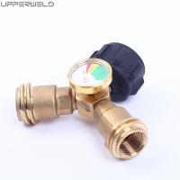 China Outdoor Propane Tank Y-Splitter with Level Indicator Gauge and QCC-1 Thread Outlet for sale