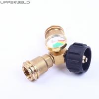 China Outdoor Propane Tank Y-Splitter with Level Indicator Gauge and QCC-1 Thread Outlet for sale