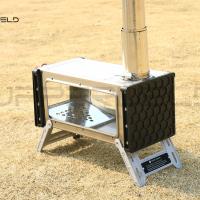 China Outdoor Heating Stove Portable Wood Charcoal Folding Stove 304 Stainless Steel for Camping for sale