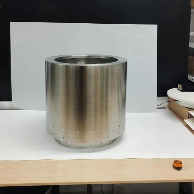 China 15L Capacity Silver 304 Stainless Steel Portable Fire Pit for Outdoor Heating Promotion for sale