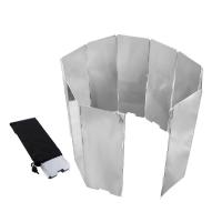 China Aluminum Windscreen Camping Stove Windshield with Carrying Bag Lightweight Butane Burner 290g for sale