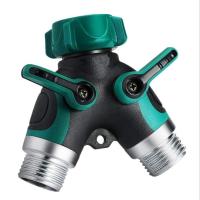 China Customized 4 Way Brass Hose Splitter Connect Fittings Garden Hose Adapter Connector for sale