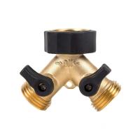 China Customized 4 Way Brass Hose Splitter Connect Fittings Garden Hose Adapter Connector for sale