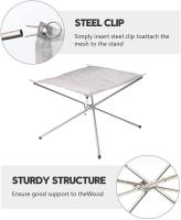 China Tabletop Bio Fire Pit Collapsing Steel Mesh Fireplace for Camping Backyard and Garden for sale