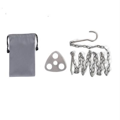 China Stainless Steel Picnic Tripod Convenient and Adjustable for Outdoor Campfire Barbecue for sale