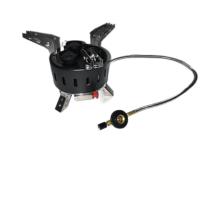 China Outdoor BBQ Gas Stove with Three Spray Head Mini Portable Folding Camping Burner for sale