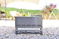 China Brushed Stainless Steel Portable 304 Fire Pit Charcoal Bonfire Stove for Outdoor Grill for sale