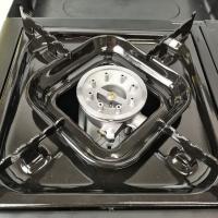 China Portable Brushed Stainless Steel Camping Gas Stove for High Pressure Windproof Cooking for sale