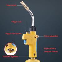 China Compact 27.5*10*3.6 Meas Propane MAPP Gas Welding Torch for Soldering Brazing Heating for sale