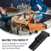 China Plastic Gas Tank Base Bracket Camping Folding Canister Stand Backpack Fuel Stabilizer for sale