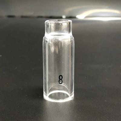 China UPPERWELD 10NQ46-8 Clear Glass Nozzle Tig Welding Torch Diameter 12.5mm Tig Accessories for sale