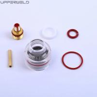 China WP-17/18/26 2.4 TIG Welding Torch Gas Lens Kit 1/16' 3/32' 1/8' Clear Nozzle Pyrex Cup Kit for sale