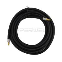 China Power Cable Rubber Hose Air Cooled TIG Welding Consumables for WP17 Torch in Black for sale