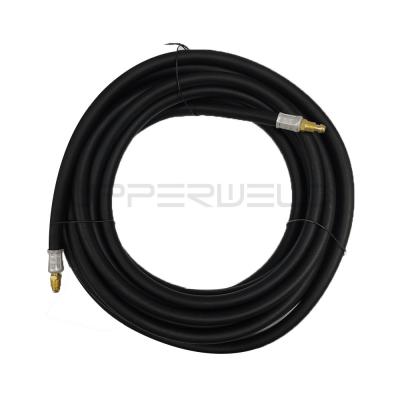 China Power Cable Rubber Hose Air Cooled TIG Welding Consumables for WP17 Torch in Black for sale