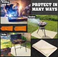 China Welding Working Fire Retardant Insulation Blanket 6x8 feet with Hand Protection Gloves for sale
