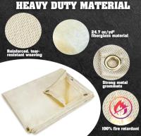 China 100% Flame Retardant Welding Blanket 6x8 feet 2-Pack Set with Hand Protection Gloves for sale