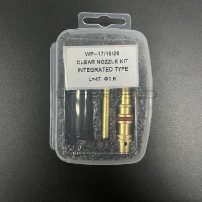 China Wp17/18/26 Tig Welding Torch Clear Nozzle Kit Integrated Type L 47 1.6 for Glass Cups for sale