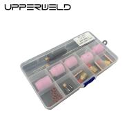 China Pink UPPERWELD 27PCS TIG Welding Torch Accessories 53N Series Ceramic Nozzle TIG Spare Parts Include Gas Lens for sale