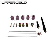 China Pink UPPERWELD 27PCS TIG Welding Torch Accessories 53N Series Ceramic Nozzle TIG Spare Parts Include Gas Lens for sale