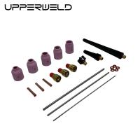 China Pink UPPERWELD 27PCS TIG Welding Torch Accessories 53N Series Ceramic Nozzle TIG Spare Parts Include Gas Lens for sale
