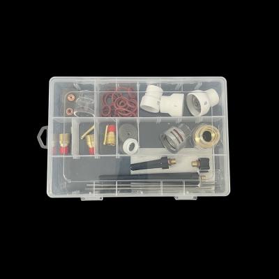 China Welding Torch Accessories 48PCS Clear Nozzle Spare Parts Include Collet Upperweld for sale
