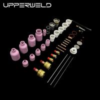 China 57PCS TIG Welding Torch Accessories Large Ceramic Nozzle TIG Spare Parts in Pink for sale