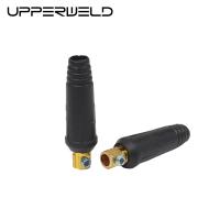 China 10-25 Male 100A-200A European Type Copper Welding Cable Connector for Welding Machine for sale