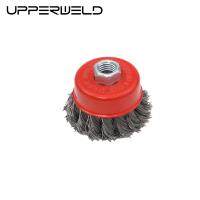 China Customized Support 3 inch Twisted Wire Wheel Brush for Welding Consumables M14*75*2mm for sale
