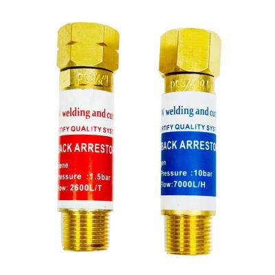 China Upper Oxygen Acetylene Flashback Arrestor with 1.5 bar and 10 bar Working Pressure for sale