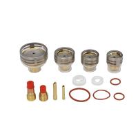 China TIG Welding Accessories 26pc Kit Gas Lens for WP9 20 WP 17 18 26 TIG Clear Champagne Nozzle for sale