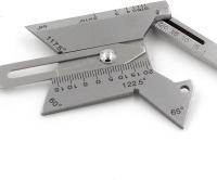 China Silver HJC30 Double Slide Stainless Steel Welding Gauge for Multi Function Welding for sale