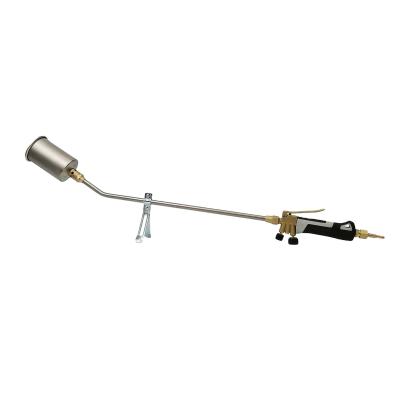China Powerful Garden Flame Gas Torch Propane Burner with Sliver Titanium Alloy and Flame Handle for sale