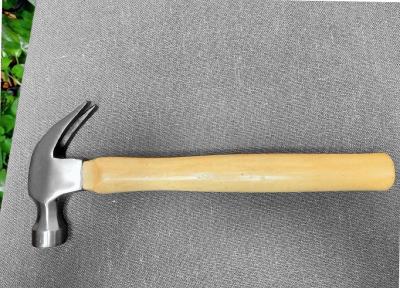 China 16oz American Type Steel Claw Hammer with Natural Color Wooden handle and Grade A polishing Surface for sale