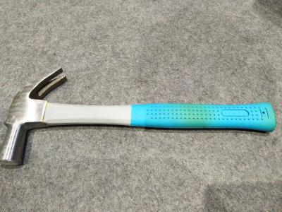 China British Type Claw Hammer(XL-0033), polishing surface, rubber handle, good price hand construction tools for sale