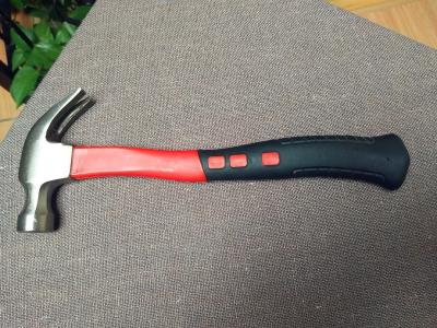 China 8OZ-24OZ Steel claw hammer(XL0038) with polishing surface, double colors rubber handle and good price for sale