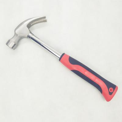 China Most Durable 8OZ Claw Hammers With Steel Pipe Handle Standard Forged Carbon Steel As Materials for sale
