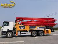 China Rebewed Putzmeister BSF 36.4 Concrete Pump Truck 2012 Mercedes 3341 4-Section Boom for sale
