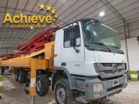 China Putzmeister M46-5 Used Concrete Pump Truck Mounted 32t 4 Axle Lightweight for sale